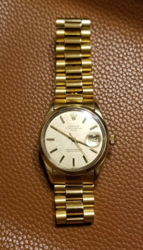 1971 Rolex OP Gold Shell 1550 Rare Gold Mosaic Dial Original Box and ...