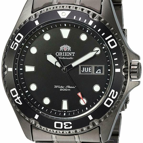 Orient FAA02003B Ray II Automatic Black Stainless Steel 200m Mens Diver ...