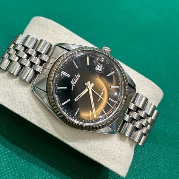 VINTAGE MIDO AUTOMATIC WATCH BLACK DIAL 37MM GENTS SWISS MADE 1960'S ...