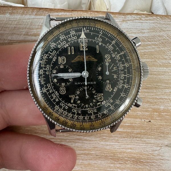 AOPA Vintage Breitling Navitimer PRE-806 1st Edition Valjoux 72 ...