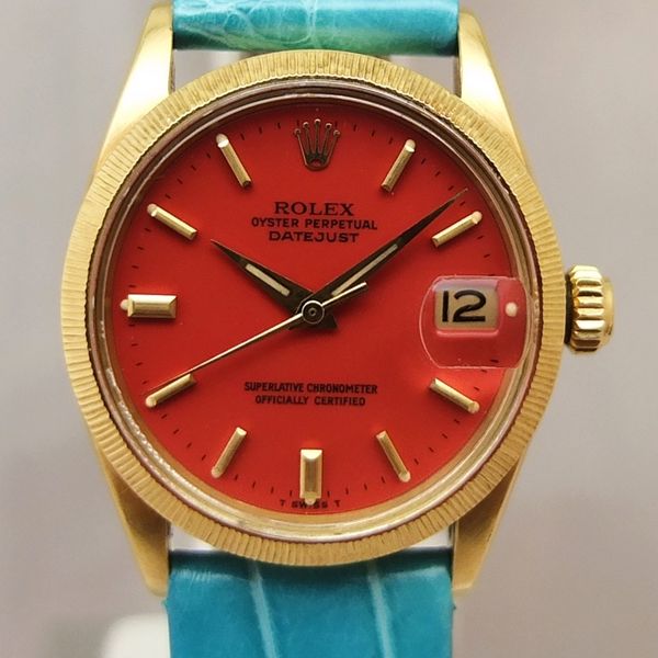 FS : Rolex 6629 Datejust 18k YG Orange Stella Dial | WatchCharts ...