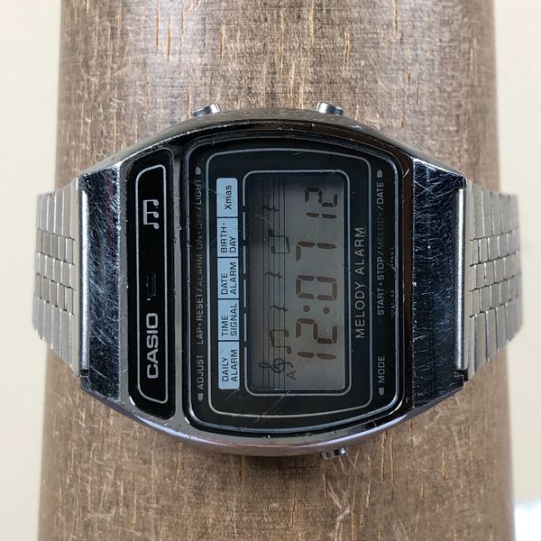 Vintage Casio Men M-1230 Melody Alarm Musical Quartz Digital 35mm Watch ...
