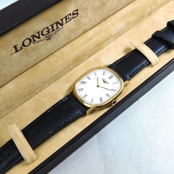 LONGINES L140.6 L4.624.2 MEN'S WHITE DIAL GOLD PLATED VINTAGE WATCH ...