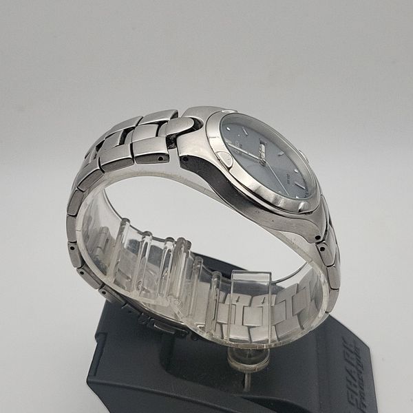 Men's Citizen Eco-Drive E101-K17535 Silver band, Blue face 7" Wrist ...