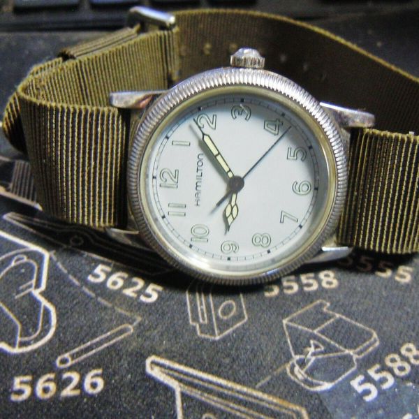 HAMILTON 9715 MILITARY RE-ISSUE LANCASTER PA.COIN EDGE BEZEL MAN'S ...