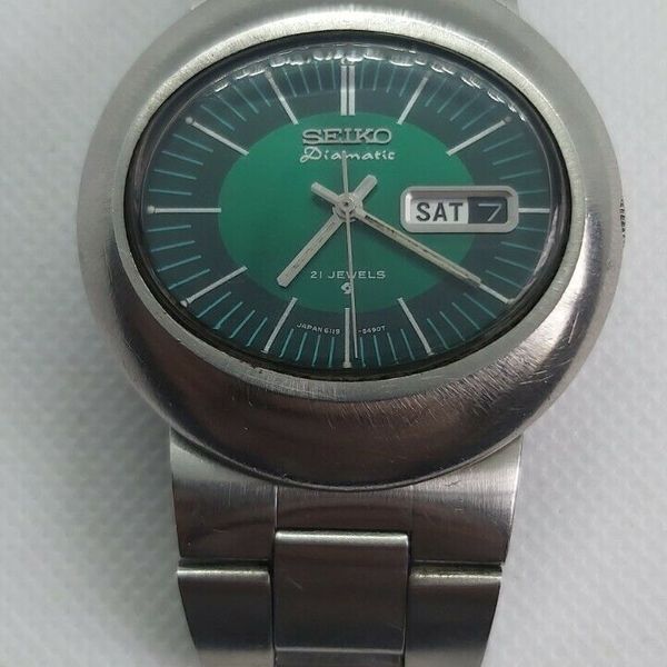 SEIKO Diamatic Automatic 21 Jewels Green Dial 6119-5411 | WatchCharts