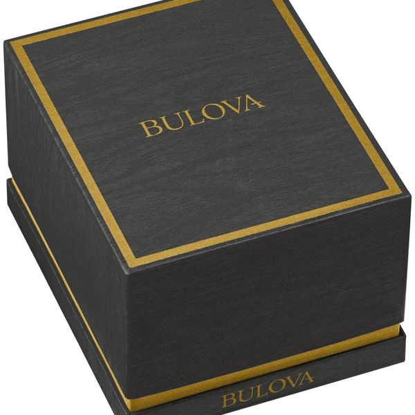 Bulova Sutton Stainless Steel Bracelet Gold-Tone Dial Men's Watch ...