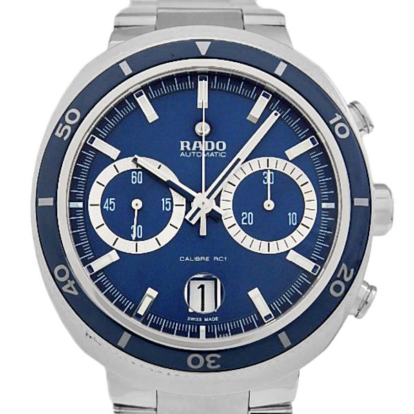 RADO Rado Diastar 200 Chronograph R15966203 Men's Automatic Back Scale Blue Dial [Used] [DS ...