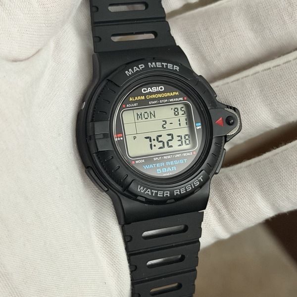 Rare Vintage Casio MAP-100 Map Meter Menâ s Digital Sports Watch JDM ...
