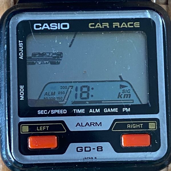 Rare Vintage Casio Car Race GD-8 Digital Watch | WatchCharts Marketplace