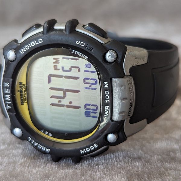Timex Iron Man Triathlon T5E231 Men's Digital Chronograph Watch 100 Lap ...