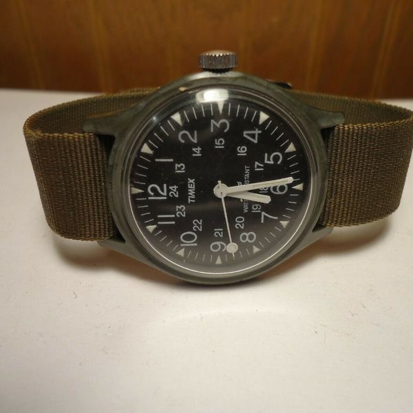Vintage Timex Macgyver Military Hand Wind Men’s Watch Works Good ...