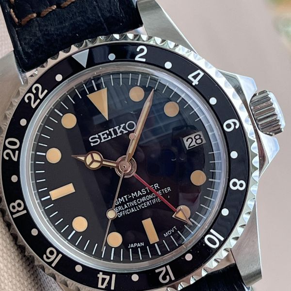 [WTS] Seiko Mod GMT Master with Acrylic Crystal, on beautiful strap ...