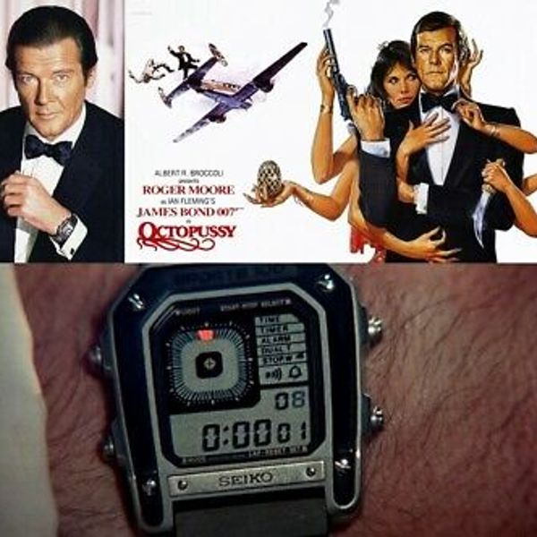 SEIKO VINTAGE DIGITAL WATCH G757-5000 OCTOPUSSY JAMES BOND ROGER MOORE ...