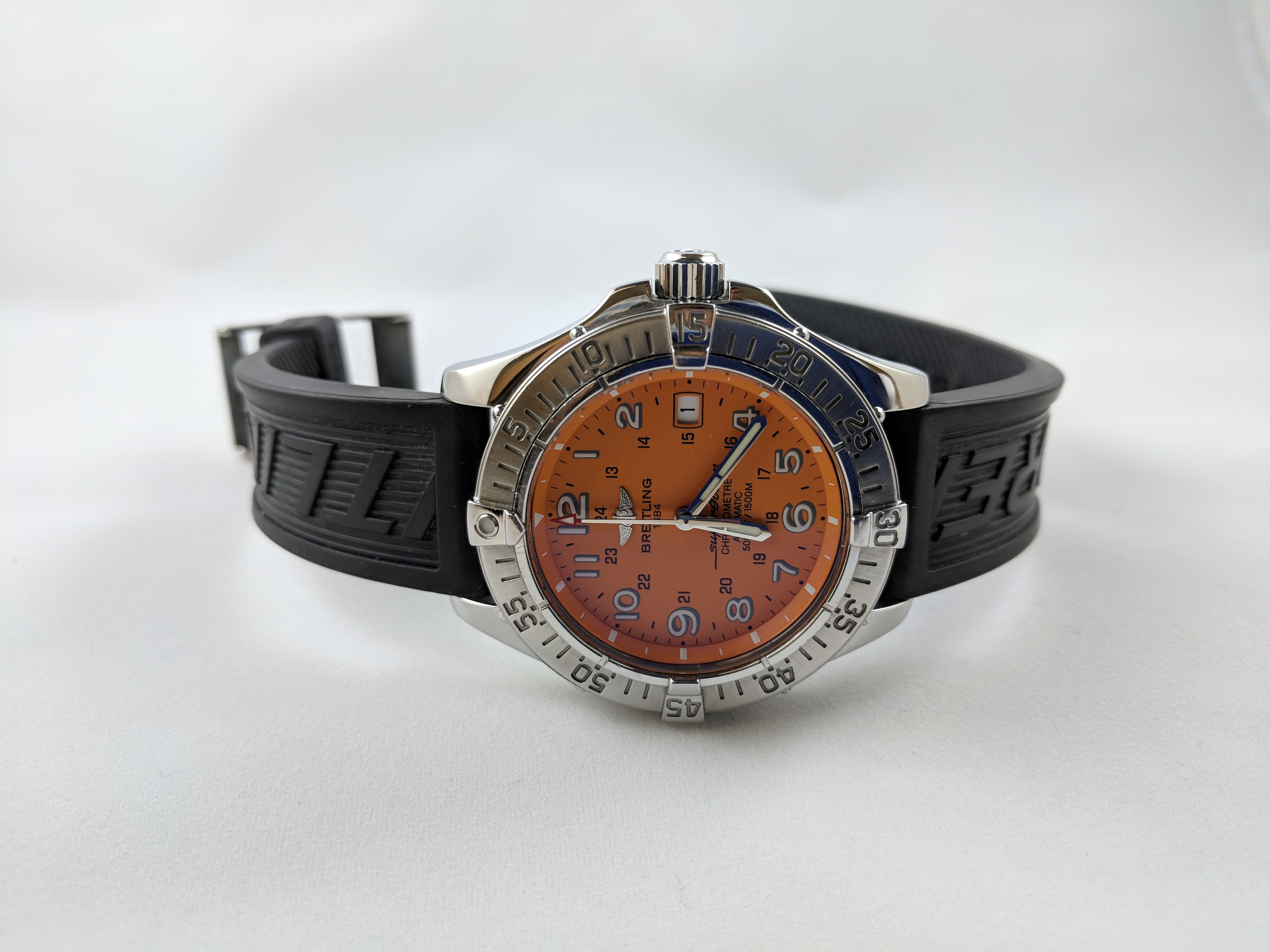 Orange Breitling Superocean | WatchCharts Marketplace