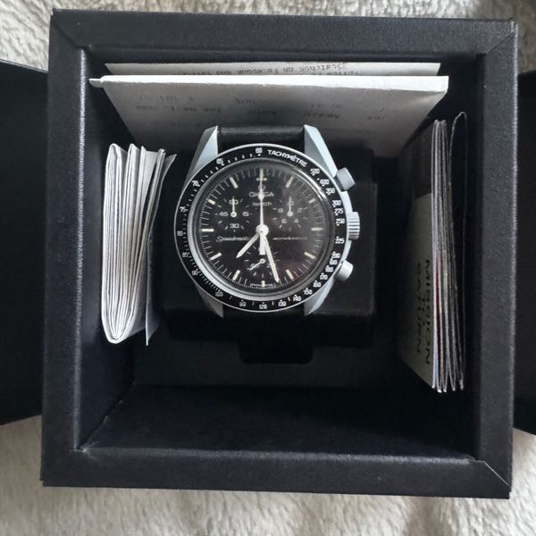 OMEGA x Swatch Speedmaster MoonSwatch Men's Black Watch - SO33M100 ...