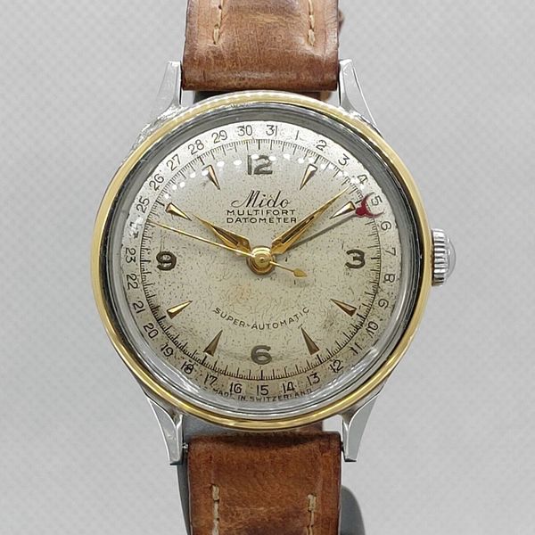 50's Classic MIDO MULTIFORT DATOMETER Bumper Automatic Cal D 917 Gold ...