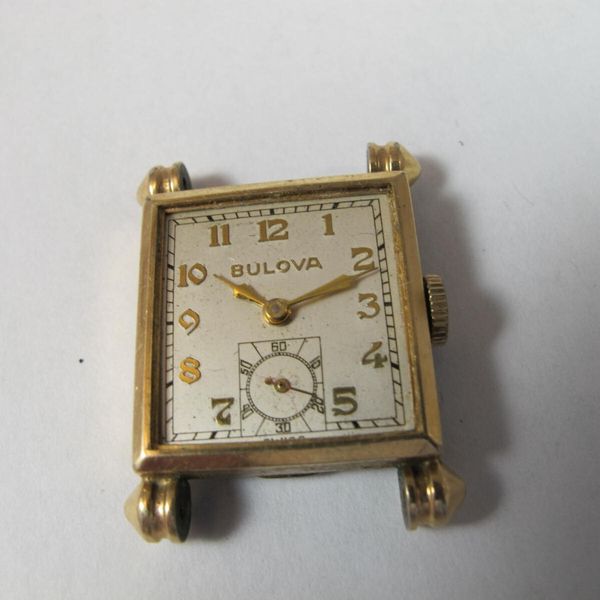 BULOVA 1943 FANCY BULLET LUGS CALIBER 8AH BEAUTY no reserve ...