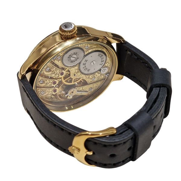 Vintage skeleton watch based on a 1925 Rolex pocket watch movement ...