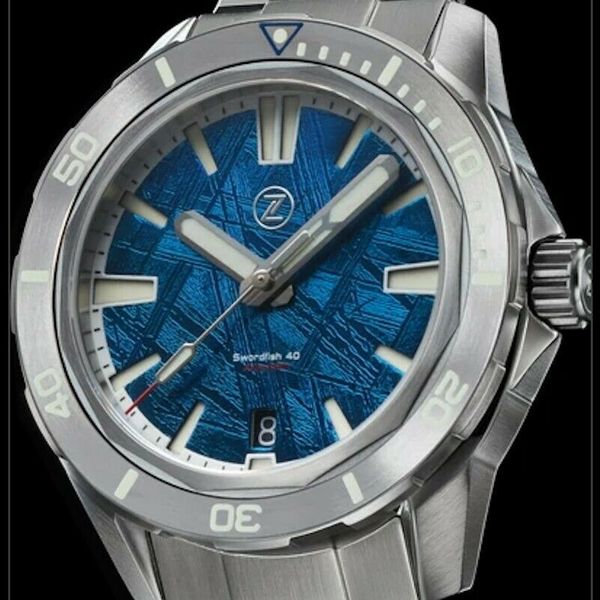 Zelos Swordfish 40 mm Blue Meteorite 200m Dive Watch Sold Out 64/200 ...