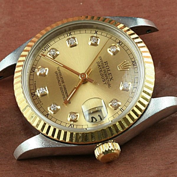 1995 ROLEX MID SIZE 31mm Ref 68273 18K/SS DATEJUST QUICK SET SAPPHIRE ...