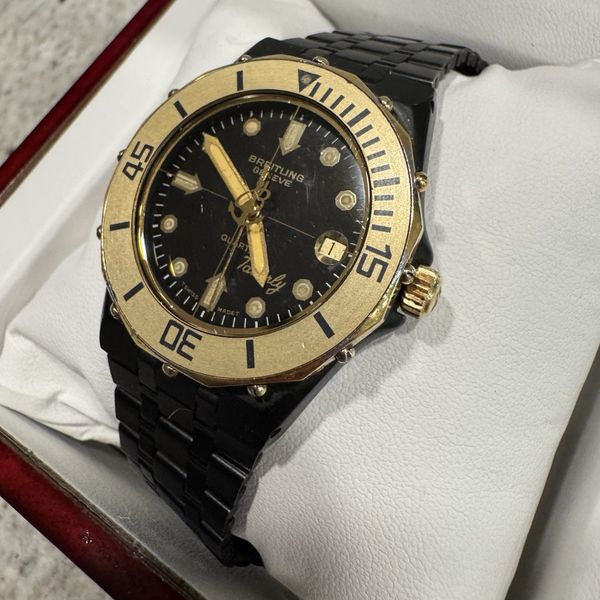 Breitling Tabarly 80770 Black/Gold with factory PVD Coating ...