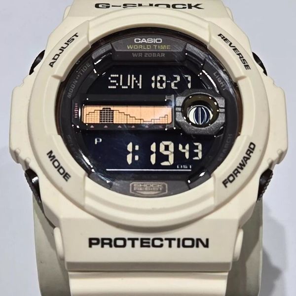 CASIO G-SHOCK G-LIDE WORLD TIME TIDE GRAPH MOON PHASE LED SURFER WATCH ...