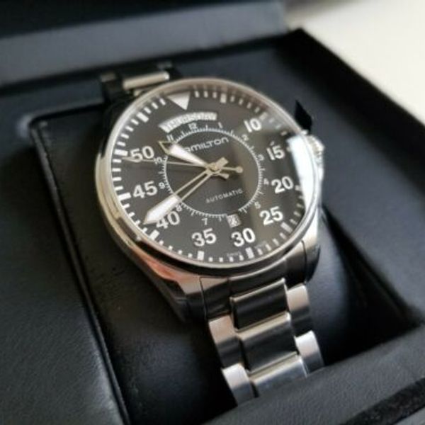 Hamilton Khaki Aviation Pilot Day Date Auto H64615135 | WatchCharts