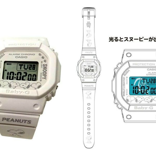 Snoopy × CASIO BABY-G PEANUTS 70th Anniversary Model BGD-501 Pre-order ...