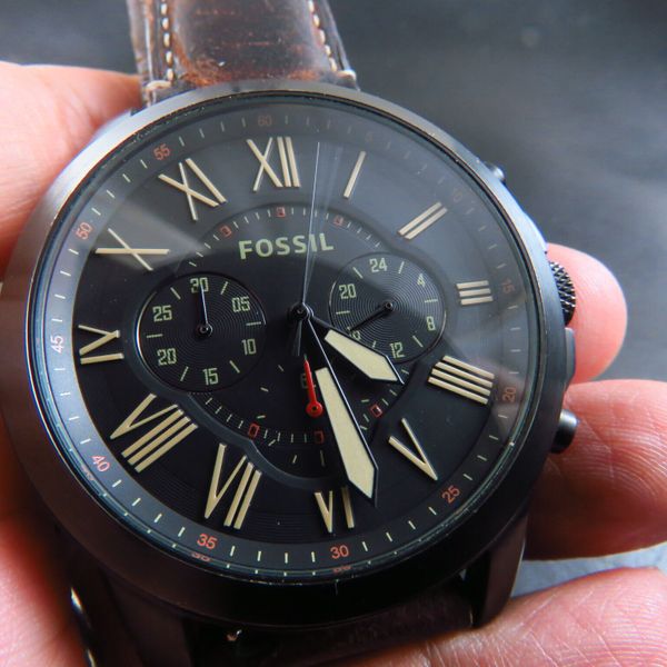 All Steel Fossil Chronograph 24 Hours Quartz Men Watch | WatchCharts ...