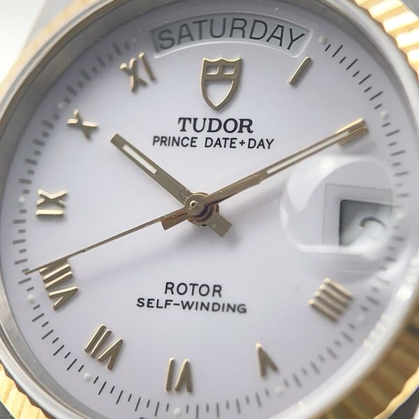 Tudor Prince Date Day Two Tone Roman Dial 36mm Automatic Menâ s Watch ...