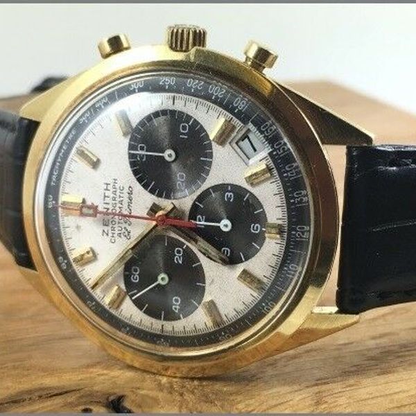 ZENITH G581 Rare Panda 18ct Gold El Primero Chronograph Limited 250 ...