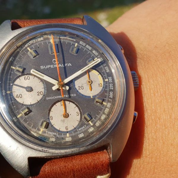 WITHDRAWN 70s Superalfa Valjoux 7736 Triple Register Chronograph ...