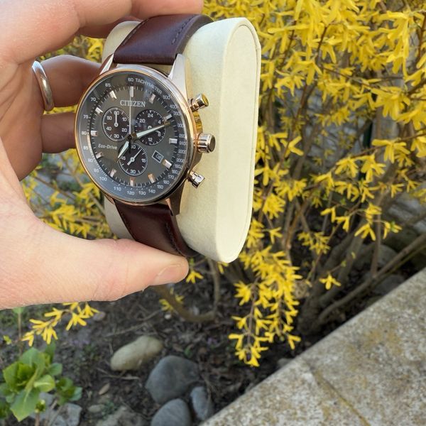 Orologio Citizen Eco Drive H500 Cronografo In Pelle Vintage Uomo Watch | WatchCharts Marketplace