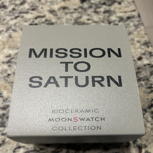 Omega X Swatch Mission to Saturn Quartz Bioceramic Watch MoonSwatch ...