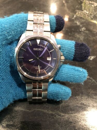 Seiko KINETIC SKA581 100M 5M82-0AB0 Men's Watch 45mm, Working, EUC blue ...