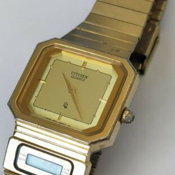 Rare Watch Citizen dual time Digital 8962-084969 TA Alarm Chronograph ...