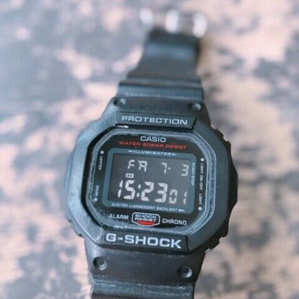 Casio DW-5600HR-1CR Men’s G Shock Digital Watch - Black | WatchCharts ...
