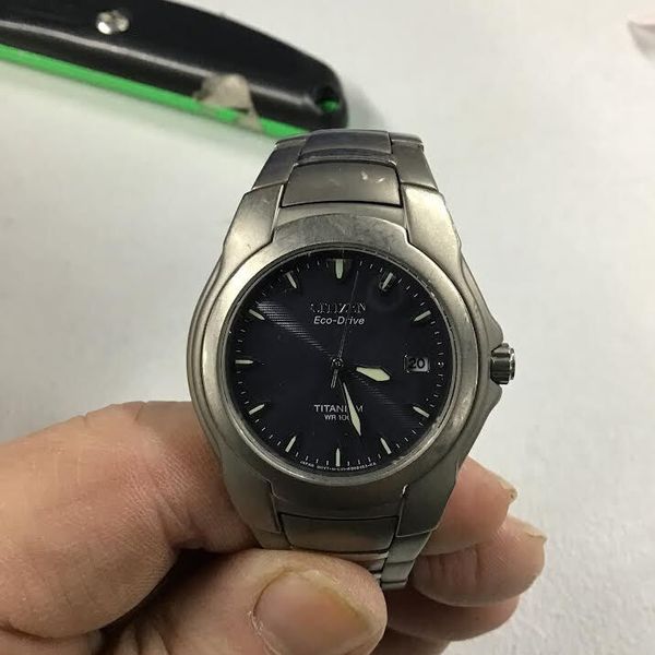 Citizen Eco-Drive Titanium WR100 Watch Made in Japan Serial 820128 ...