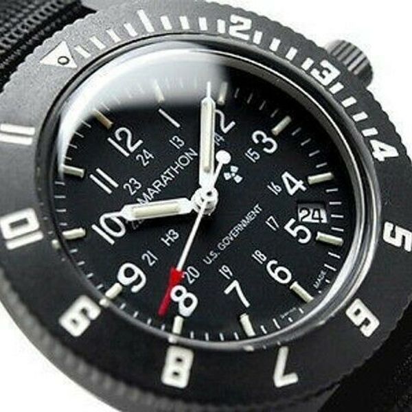 MARATHON NAVIGATOR, MODEL W/DATE, H3, U.S. Govt. DIAL, 2nd TIMEZONE NEW ...