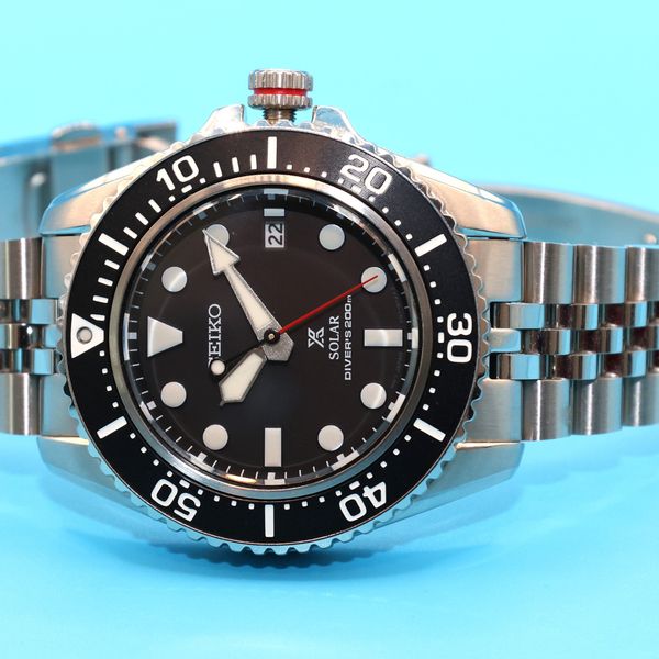 SOLD: Seiko Prospex SNE589 Solar Quartz 42.8 mm Diver, on Islander ...