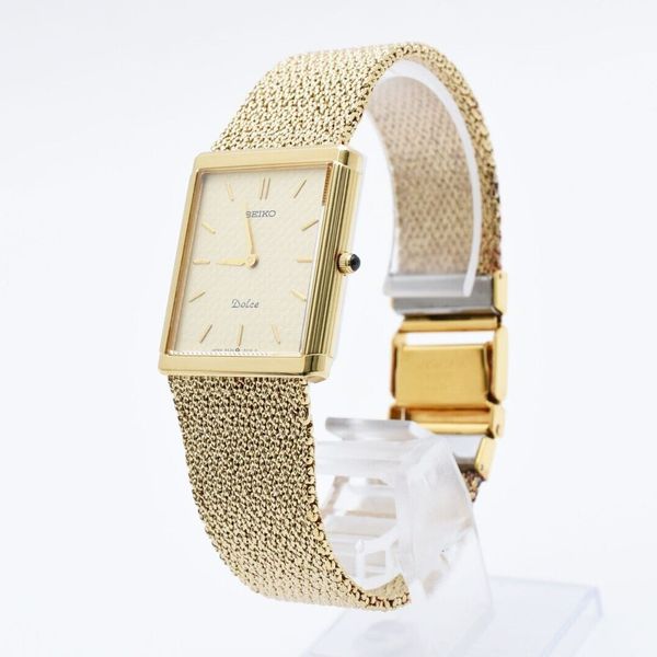 [NEAR MINT] Vintage SEIKO Dolce 9530-5010 Gold Square Tank Quartz Men's Watch | WatchCharts ...