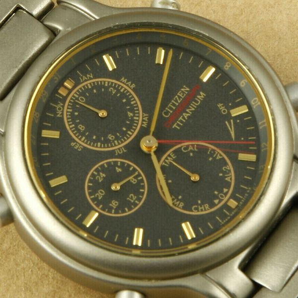 Citizen Chronograph Titanium 6850-G81317 TA Quartz Watch 36mm New Old Stock | WatchCharts