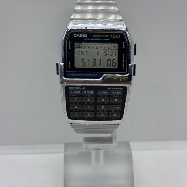 Rare Vintage Casio DBC-1500 Digital Calculator 150 Data Bank WristWatch ...