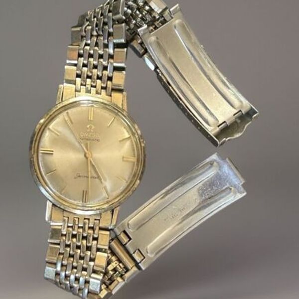 Vintage Omega Seamaster Automatic Watch 14K Gold Filled 34mm Wide 41mm ...