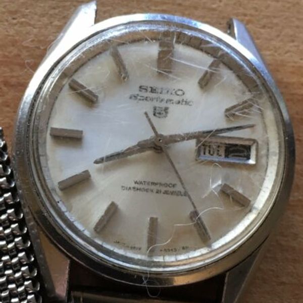 Rare Vintage Seiko Sportsmatic 5 Diashock 6619-8140 In Original Case 21 Jewels | WatchCharts ...