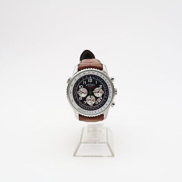 Rotary Chronospeed Men's Watch with Brown Leather Strap | WatchCharts ...
