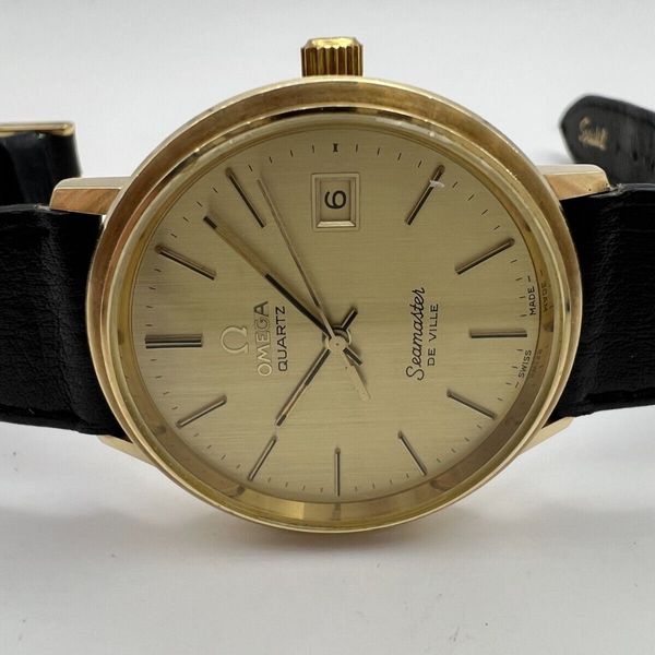 Vintage 1960s OMEGA Seamaster DeVille Cal. 1342 Quartz in 14KT Solid ...