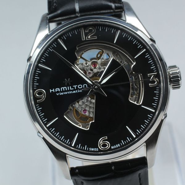 [ w/Box Paper ] Hamilton Jazzmaster Open Heart Auto 42mm H32705731 ...