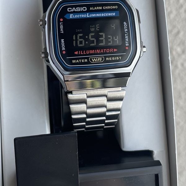 Casio A168 Modded Face Negative Display Digital Watch | WatchCharts ...